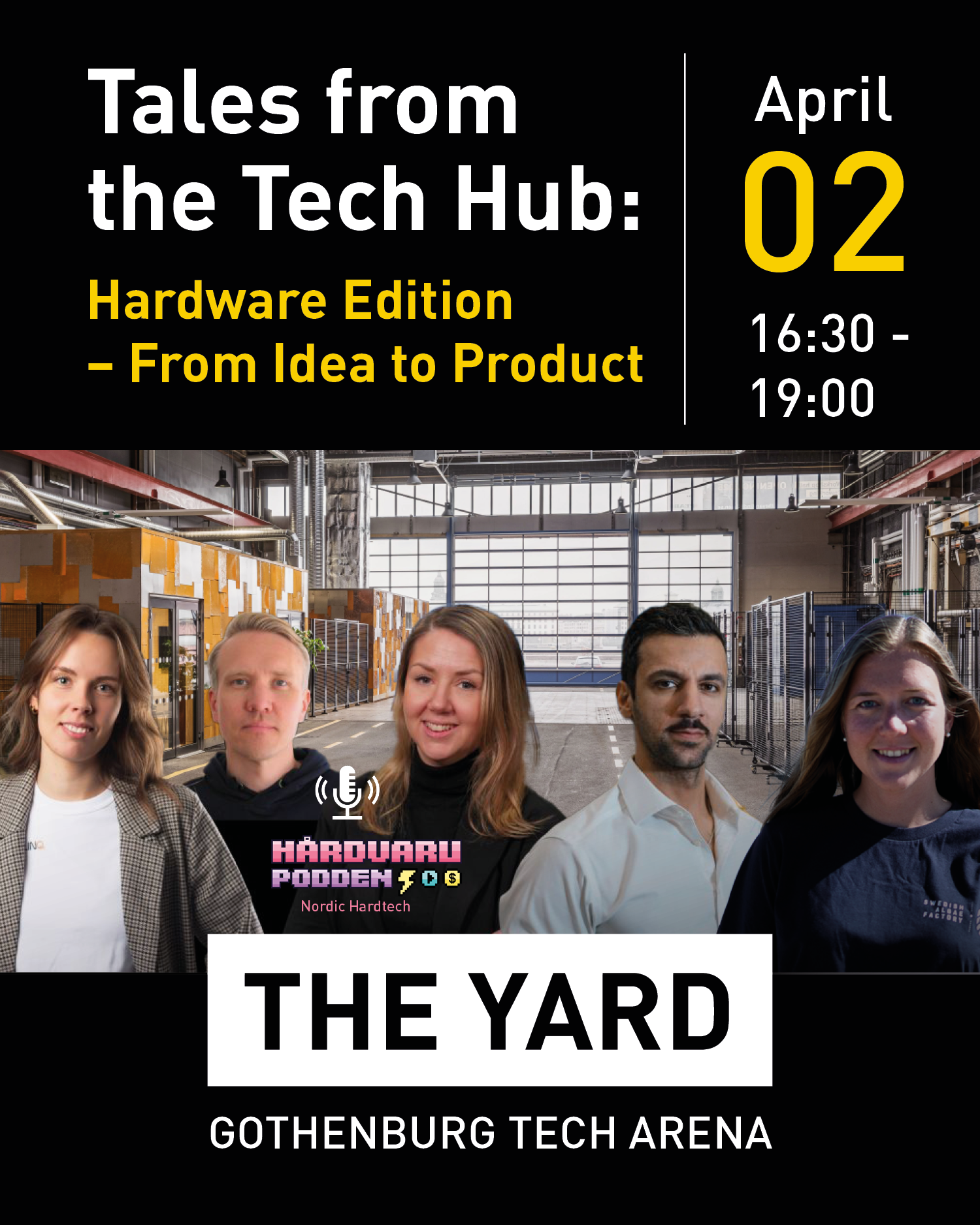 TALES FROM THE TECH HUB: HARDWARE EDITION på The Yard i Göteborg (2 april)